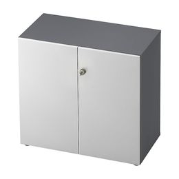 eurokraft pro Aktenschrank, Flügeltüren, 1 Fachboden, graphit / weiß