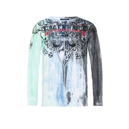 Cipo & Baxx Cipo & Baxx Shirt Herren Gr&ouml;&szlig;e XXL blau / grau / gr&uuml;n