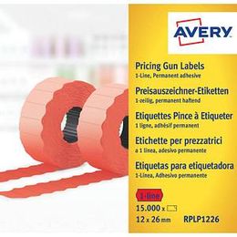 Avery Zweckform Preisetiketten leuchtrot permanent 26,0 x 12,0 mm, 1 Rollen