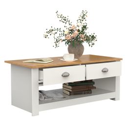 Vcm Holz Beistelltisch Couchtisch Sofatisch Wohnzimmertisch Schublade Balusa