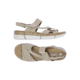 Rieker Damen Sandale, beige, Gr. 42