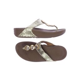 fitflop Damen Sandale, gold, Gr. 38