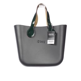 O bag Damen Handtasche, grau, Gr.