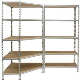 Simonrack Schwerlastregal MADERCLICK CORNER 5 8425437135293 silber 90,0 x 30,0 x 180,0 cm