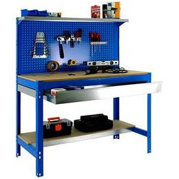 Simonrack Werkbank SIMONWORK BT3 BOX 1200 blau 1 Schublade 121,0 x 61,0 x 144,5 cm