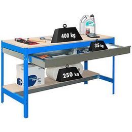 Simonrack Werkbank KIT SIMONWORK BT0 BOX 900 blau 1 Schublade 90,0 x 61,0 x 84,2 cm