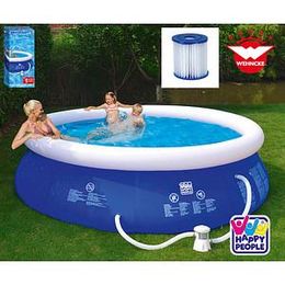 Happy People® Quick-Up-Pool 3681,0 l blau 300,0 x 76,0 cm