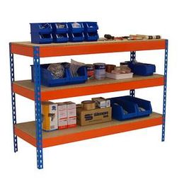 Simonrack Werkbank SIMONWORK BASIC 3 orange, blau 120,0 x 90,0 x 90,0 cm