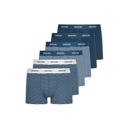 SNOCKS Boxershorts Herren Gr&ouml;&szlig;e XL navy / hellgrau / wei&szlig;