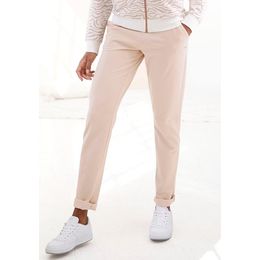 Lascana Loungepants nougat Gr. 32/34 für Damen. Mit Tunnelzug, Kordelzug. Bequem. Nachhaltig.