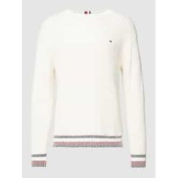 Tommy Hilfiger Strickpullover mit Logo-Stitching Modell 'SHADOW'