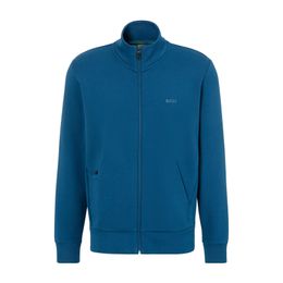 Sweatjacke BOSS Green "Skaz" Gr. L, blau (open blau494), Herren, Sweatware, Obermaterial: 95% Baumwolle, 5% Elasthan, Sweatjacken, mit Druck