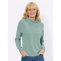 Rollkragenpullover Casual Looks "Pullover", Damen, Gr. 46, grün (kalkmint), 50% Baumwolle, 50% Polyacryl, unifarben, Pullover