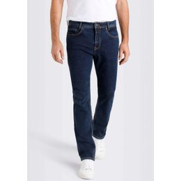 Straight-Jeans MAC "Arne" Gr. 32, Länge 32, blau (blau stonewash), Herren, Denim/Jeans, Obermaterial: 97% Baumwolle, 3% Elasthan, Jeans, in gepflegter Optik, mit Stretch