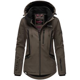 Softshelljacke Marikoo "Mount-Cho-Oyu", Damen, Gr. S, grau (anthrazit), Obermaterial: 95% Polyester, 5% Elasthan, Futter: 100% Polyester, Ärmelfutter: 100% Polyester, Jacken, mit abnehmbarer Kapuze