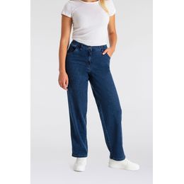 Stretch-Hose KjBRAND "Babsie", Damen, Gr. 44, N-Gr, blau (denim stoned), Denim/Jeans, Obermaterial: 71% Baumwolle, 25% Polyester, 4% Elasthan, Hosen