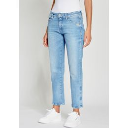 Boyfriend-Jeans Gang "94NADIA" Gr. 32, N-Gr, blau (truly blau), Damen, Denim/Jeans, Obermaterial: 90% Baumwolle, 6% Polyester, 4% Elasthan, Jeans, 5-Pocket Style mit Reißverschluss und Knopf