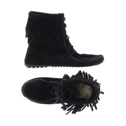 Minnetonka Damen Stiefelette, schwarz, Gr. 8