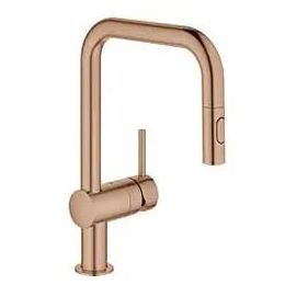 Grohe Minta Spültisch-Einhebelmischer 32322DL2 warm sunset gebürstet, herausziehbare Dual-Spülbrause, U-Auslauf