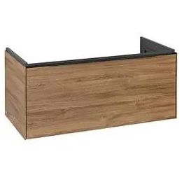 Villeroy & Boch Villeroy und Boch Subway 3.0 Waschtisch-Unterschrank C569L1RH 97,3x42,9x47,8cm, mit LED/Griff Volcano black, kansas oak