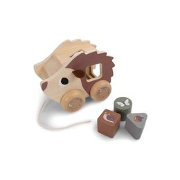 Filibabba Pull Along Toy - Henning the Hedgehog with Shape Sorter