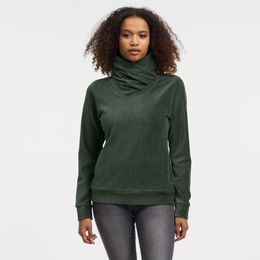 Sweatshirt Ragwear "ANABELKA CORDUROY" Gr. XL (42), grün (pine green) Damen Sweatshirts in gerippter Cord Optik