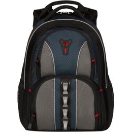 Laptoprucksack Wenger "Cobalt, grau/blau" Gr. B/H/T: 35cm x 46cm x 23cm, grau (grau-blau) Herren Rucksäcke für Laptops bis 16 Zoll