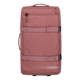 Reisetasche Travelite "KICK OFF L, 68 cm" Gr. B/H/T: 68cm x 37cm x 26cm, rosa, Polyester, unifarben, Taschen, Duffle Bag Reisegepäck Sporttasche Reisebag mit Trolleyfunktion