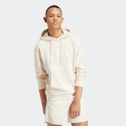 Kapuzensweatshirt adidas originals "TREFOIL HOODY" Gr. L, weiß (wonder white) Herren Sweatshirts