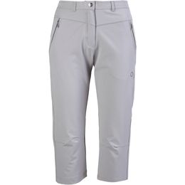 3/4-Hose DEPROC Active "KENORA PIRATE WOMEN", Damen, Gr. 36 (S), Normalgrößen, grau (hellgrau), 97% Polyester; 3% Elastan, Hosen, auch in Großen Größen erhältlich