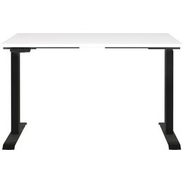 Schreibtisch Germania "Jet, elektrisch höhenverstellbar" Tische Gr. B/H/T: 120cm x 72cm x 80cm, schwarz-weiß (weiß, schwarz, weiß) moderne Farbvariationen, Breite 120140160180 cm, Made in Germany