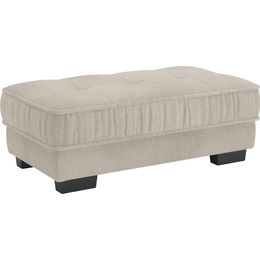 Hockerbank Inosign "Diwan II" Hocker Gr. B/H/T: 128cm x 46cm x 67cm, Microfaser, beige (novaclean avanti 4 ecru) Passend zur Garnitur, wahlweise mit DuraFlex-Polsterung, bis 140 kg