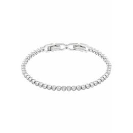 Tennisarmband Swarovski "1808960" Armbänder Gr. M, Metall, silberfarben (silberfarben + kristallweiß) Damen mit Swarovski Kristall