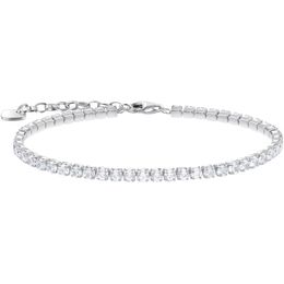 Armband Thomas Sabo "Schmuck Silber 925 Tennisarmband, A2167-051-14-L19V, A2167-051-9-L19V" Armbänder Gr. 19, Silber 925 (Sterlingsilber), silberfarben (silberfarben-kristallweiß + kristallweiß) Damen Armkette mit Zirkonia (synth.)