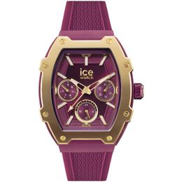 Ice Watch Multifunktionsuhr ICE-WATCH "ICE boliday - Alu - Small - MT", rot (weinrot), Armbanduhren, Damen, Quarzuhr, Armbanduhr, Damenuhr, analog, Datum, 12/24-Stunden-Anzeige