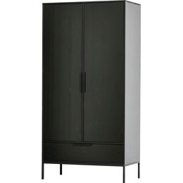 Garderobenschrank Woood "Adam" Schränke schwarz Breite 100 cm x Höhe 200