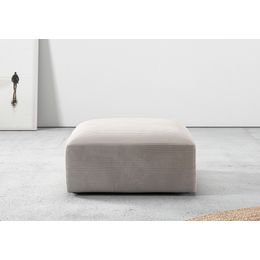 Polsterhocker RAUM.ID "Cushid" Hocker Gr. B/H/T: 82cm x 39cm x 82cm, Cord, grau (taupe) Passend zur Serie Cushid