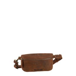 Gürteltasche GreenLand Nature "Montenegro" Gr. B/H/T: 21cm x 12cm x 6cm, braun (cognac) Damen Taschen aus echtem Leder