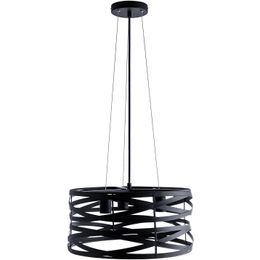 Pendelleuchte Paco Home "SHANNON" Lampen Gr. Ø 40cm H: 20,5cm, schwarz Hängelampe Esszimmer Esstischlampe Metall Korb Ã˜40cm 3 Flammig