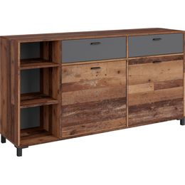 Sideboard Inosign "Jackson" Sideboards Gr. B/H/T: 160cm x 85cm x 40cm, braun (old wood) Breite 160 cm, mit offenem Regal