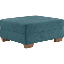 Hocker Home Affaire "II" Gr. B/H/T: 98cm x 44cm x 82cm, Microfaser 1, blau (memphis 13 petrol) Mit Federkern, wahlweise mit DuraSpring-Taschenfederkern