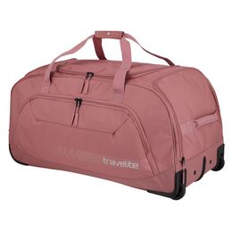 Reisetasche Travelite "KICK OFF XL, 77 cm" Gr. B/H/T: 77cm x 41cm x 38cm, rosa, Polyester, unifarben, Taschen, Duffle Bag Reisegepäck Sporttasche Reisebag mit Trolleyfunktion