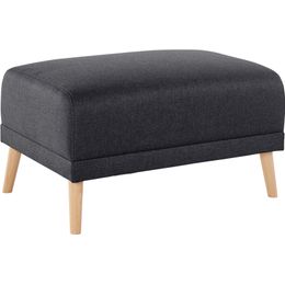 Polsterhocker Home Affaire "Granbo", grau (anthrazit), B:86cm H:45cm T:60cm, 100% Polyester, Hocker, passend zur Polsterserie "Granbo", Federkern