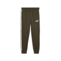 Trainingshose Puma "POWER COLORBLOCK SWEATPANTS FL CL" Gr. L, N-Gr, grün (dark olive) Herren Hosen