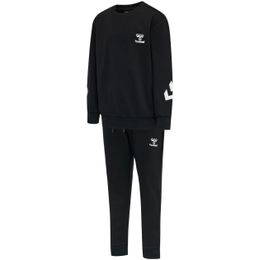 Trainingsanzug Hummel "VENTI TRACKSUIT - für Kinder" Gr. 128, schwarz, Kinder, Sweatware, Obermaterial: 60% Baumwolle, 38% Polyester, 2% Elasthan, Sportanzüge