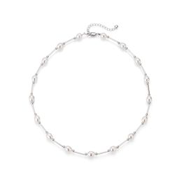 Perlenkette Firetti "Schmuck Geschenk Halsschmuck Halskette Halsreif Collier Perle" Halsketten Gr. Silber 925 (Sterlingsilber)-Perlen, L: 47,5cm, bunt (silberfarben-weiß) Damen Made in Germany - mit Süßwasserzuchtperle