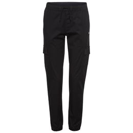 Cargohose Champion "Icons Twill Cuff Cargo Pant" Gr. XXL (176), N-Gr, schwarz Kinder Hosen mit Cargotaschen