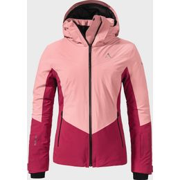 Schöffel Outdoorjacke SCHÖFFEL "Ski Jacket Style Safuna WMS", Damen, Gr. 40, pink (3465, pink), Oberstoff : 88% Nylon 12% Elasthan Futter : 100% Polyester Futter Mittleres Rückenteil: 84% Nylon 16% Elasthan Wattierung : 100% Polyester, sportlich, regular fit, hoch geschlossener Ausschnitt, Langarm, Jacken