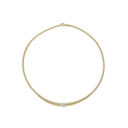 Collier Firetti "Schmuck Geschenk Gold 585 Halsschmuck Halskette Goldkette Fantasie" Halsketten Gr. 0,13 ct, Gelbgold 585-Diamanten, L: 45cm B: 6mm, goldfarben (gelbgoldfarben) Damen mit Diamanten