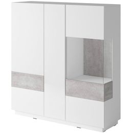 Sideboard Inosign "SILKE" Sideboards weiß (weiß hochglanz/beton-optik) Breite 130 cm